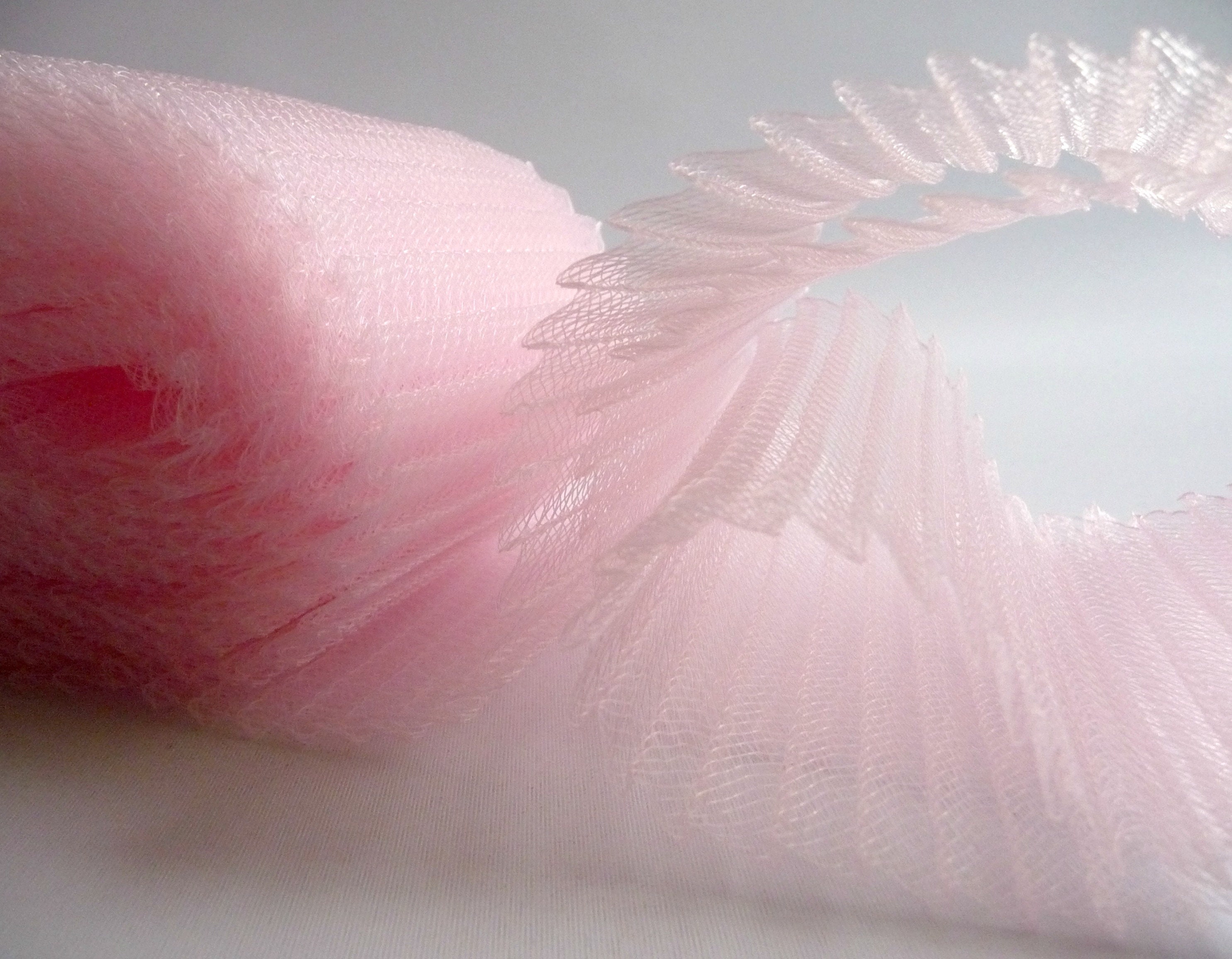 3.3 Inch Pleated Crinoline Light Pink Horsehair Braid BTY Thread Edge ...