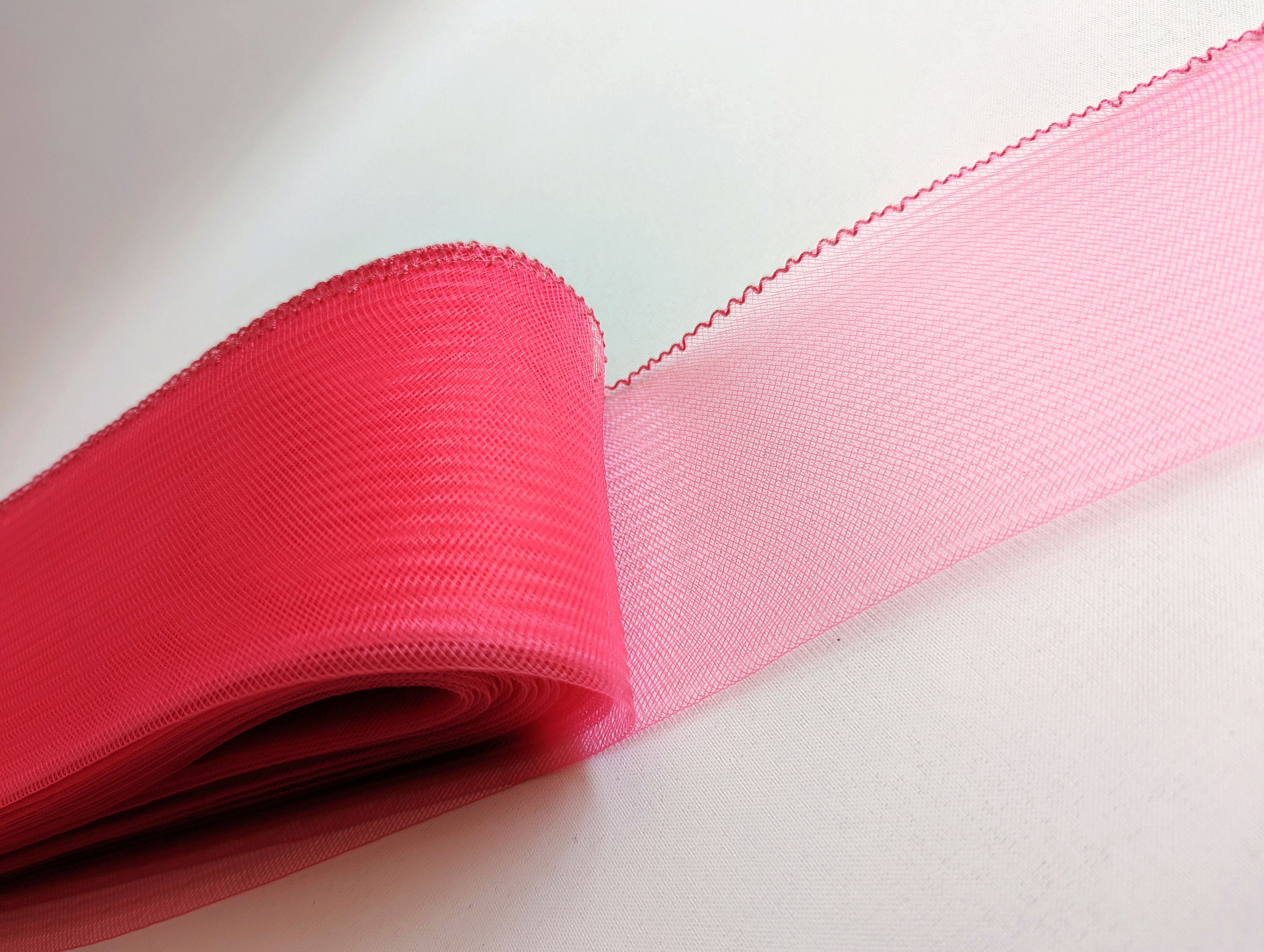3 Inch Crin Acid Pink Horsehair Braid BTY Thread Edge Hot Pink ...