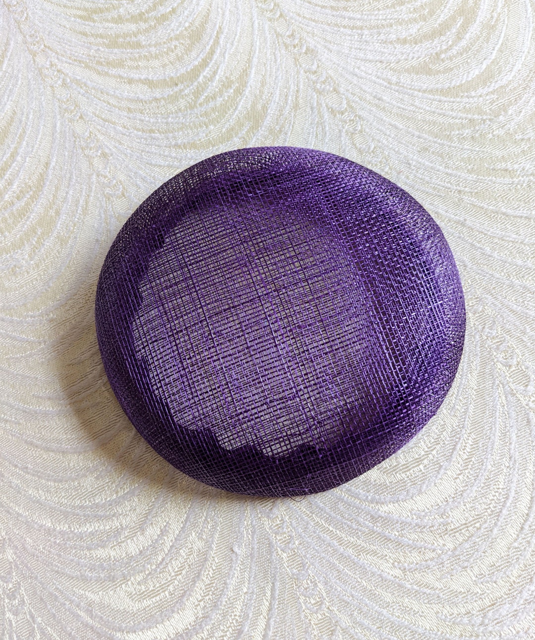 Purple Fascinator Smartie Base Sinamay Pillbox Button Style for Hats ...