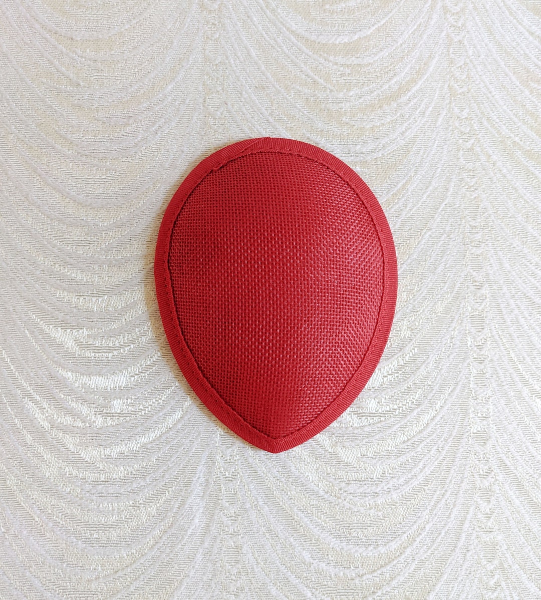5" Red Buckram Fascinator Base for DIY Hat Millinery Supply Teardrop ...