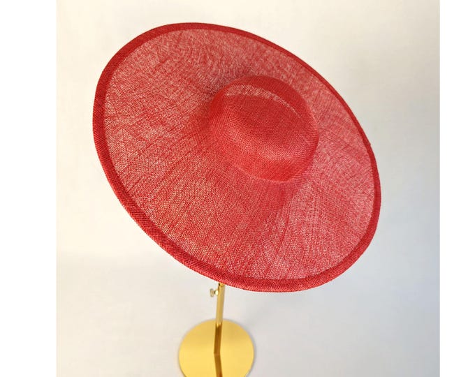 50% off 15" IMPERFECT Cartwheel Sinamay Hatinator Form CHOOSE COLOR ...