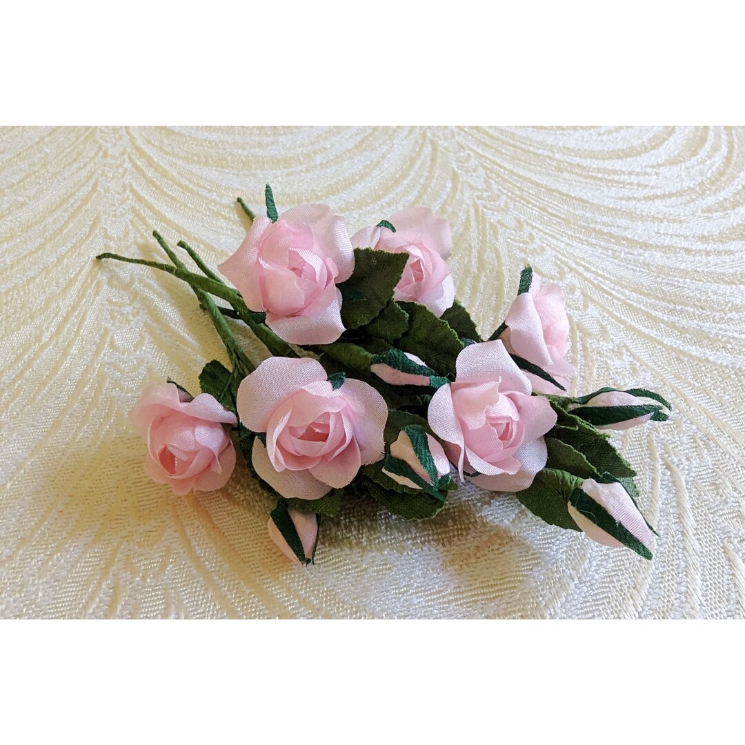 Tiny .75 Roses With Buds Set of 6 Sprigs for Dolls Corsages ...