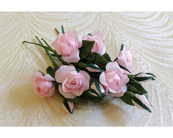 Tiny .75 Roses With Buds Set of 6 Sprigs for Dolls Corsages ...