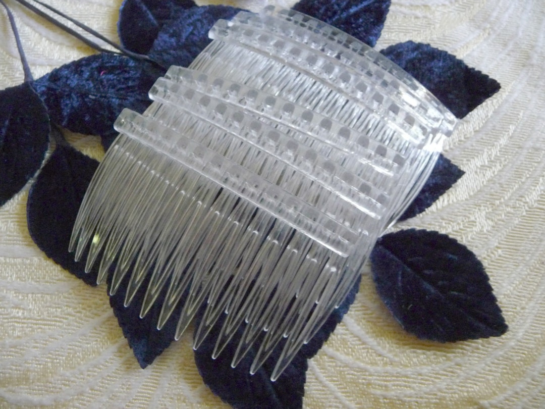 Six Clear Plastic Combs for DIY Millinery Fascinators Hats Veils Hair ...