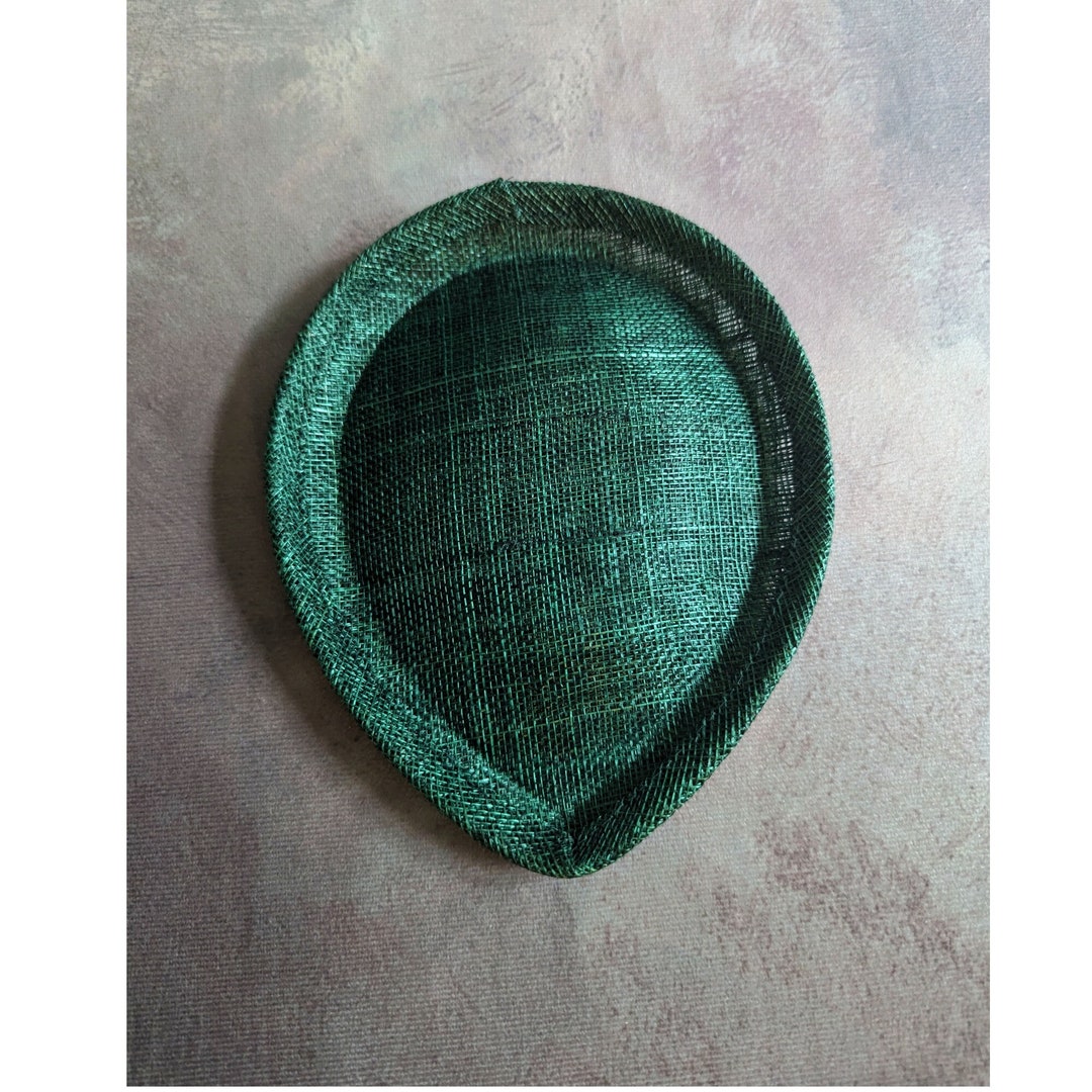 7" Forest Green Sinamay Fascinator Base for DIY Hat Millinery Supply ...