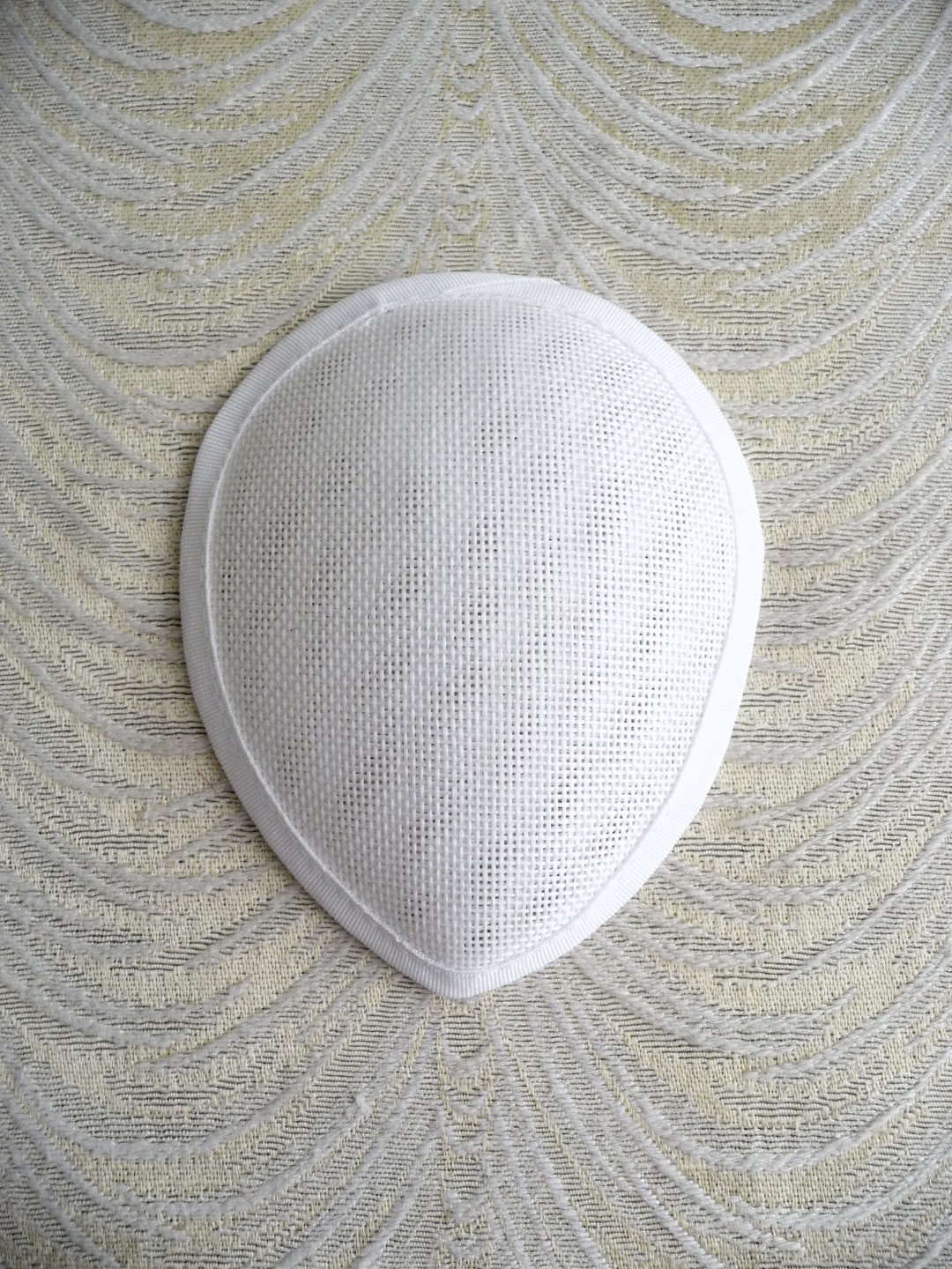 5" White Buckram Fascinator Base for DIY Hat Millinery Supply Teardrop ...