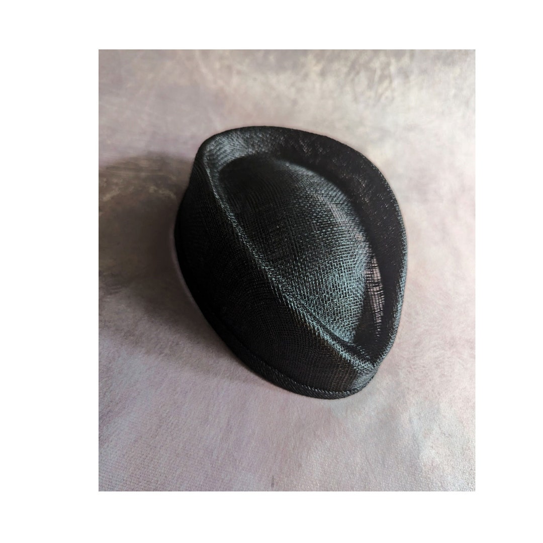 7" Black Sinamay Fascinator Base for DIY Millinery Supply Teardrop ...