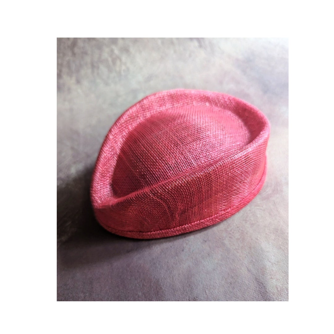 7" Hot Pink Sinamay Fascinator Base for DIY Millinery Supply Teardrop ...