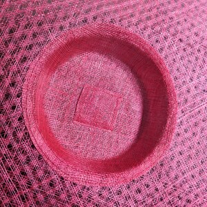 17.25" Hot Pink Cartwheel Hatinator Base Woven Sinamay Hat Form for DIY ...