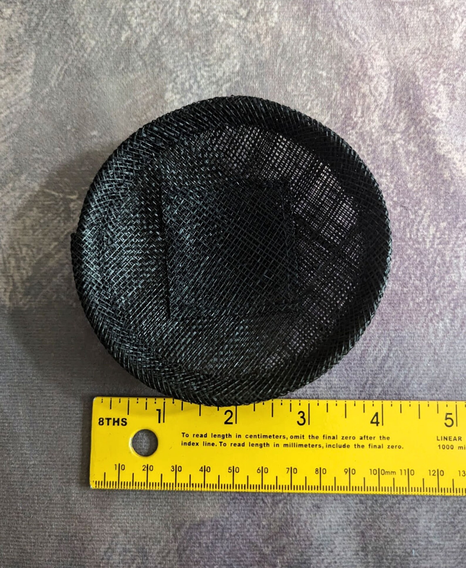 4" Black Fascinator Base Sinamay With Sleeve for Headband for DIY Hat ...