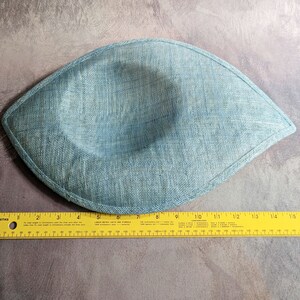 17" Light Blue Hatinator Base Sinamay Straw Navette Pointed Elliptical ...