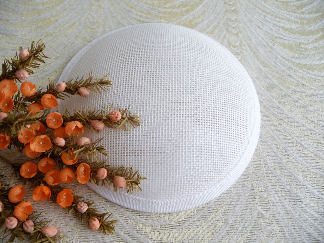 5" White Fascinator Base Buckram Form for DIY Hat Millinery Supply ...