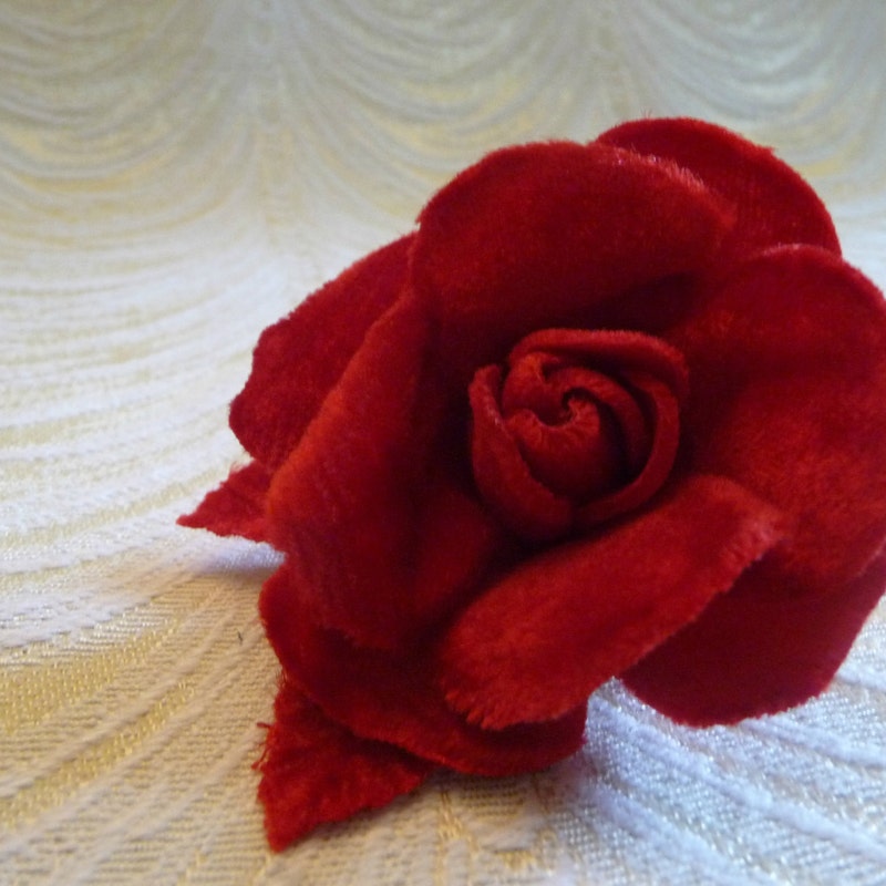 Red Velvet Flowers - Etsy