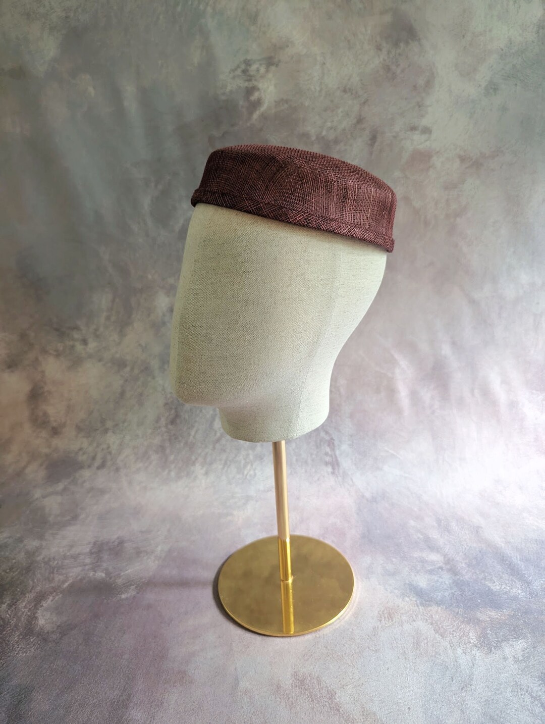 7" Wine Burgundy Pillbox Hat Base for DIY Hats Fascinators Millinery ...