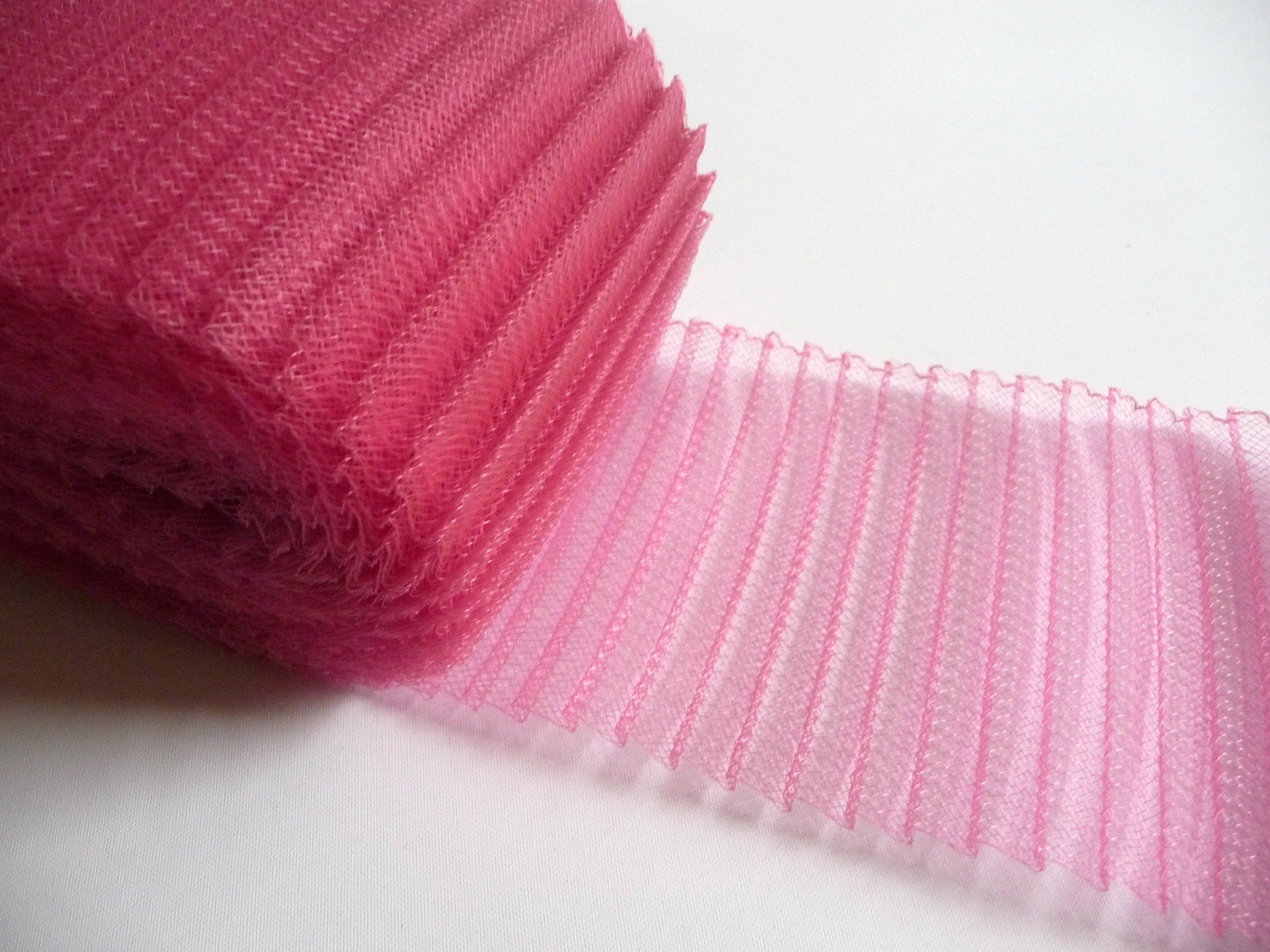 4 Inch Pleated Crinoline Hot Pink Horsehair Raspberry Braid BTY Thread ...