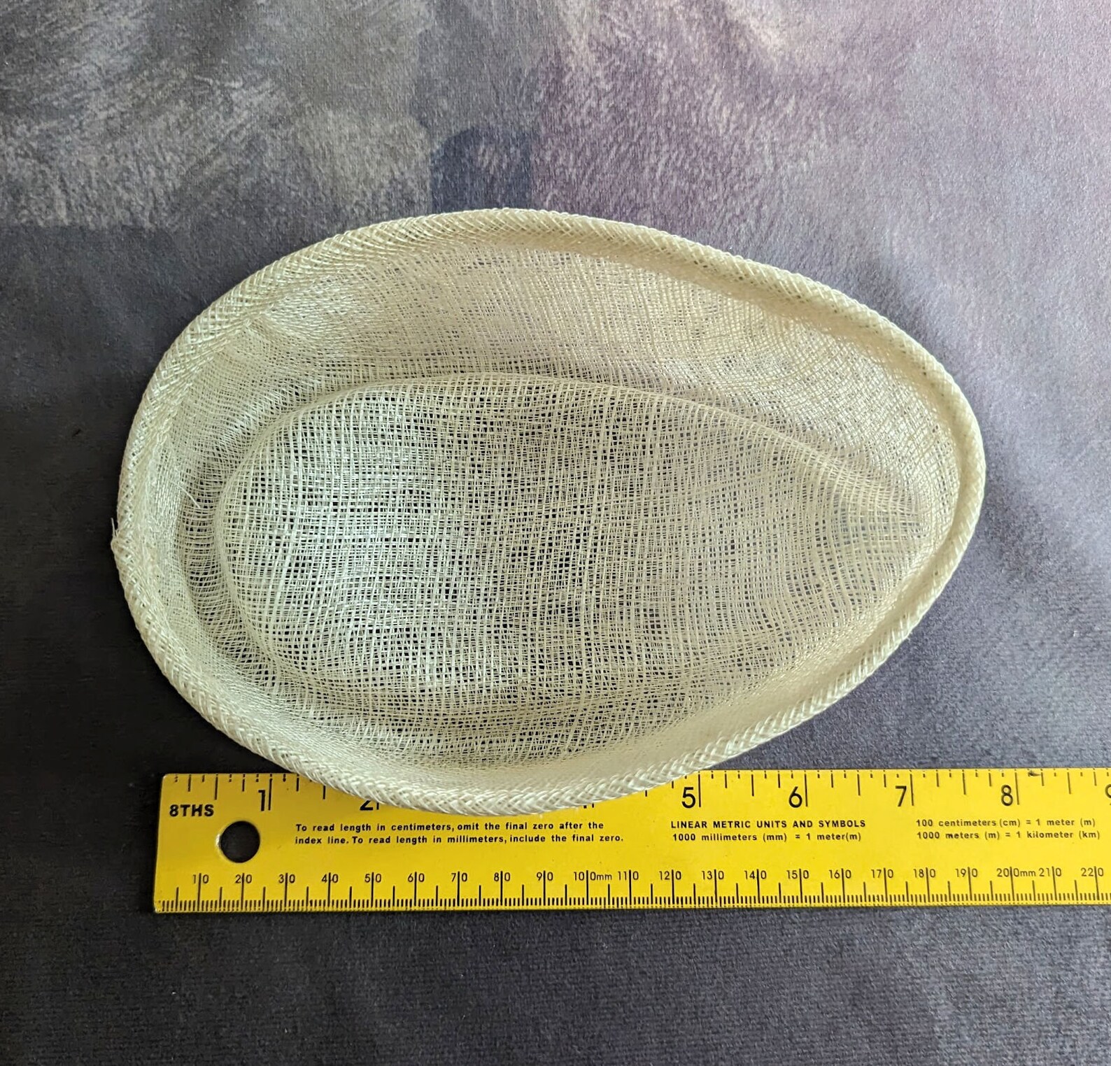 7" Ivory Sinamay Fascinator Base for DIY Millinery Supply Teardrop ...