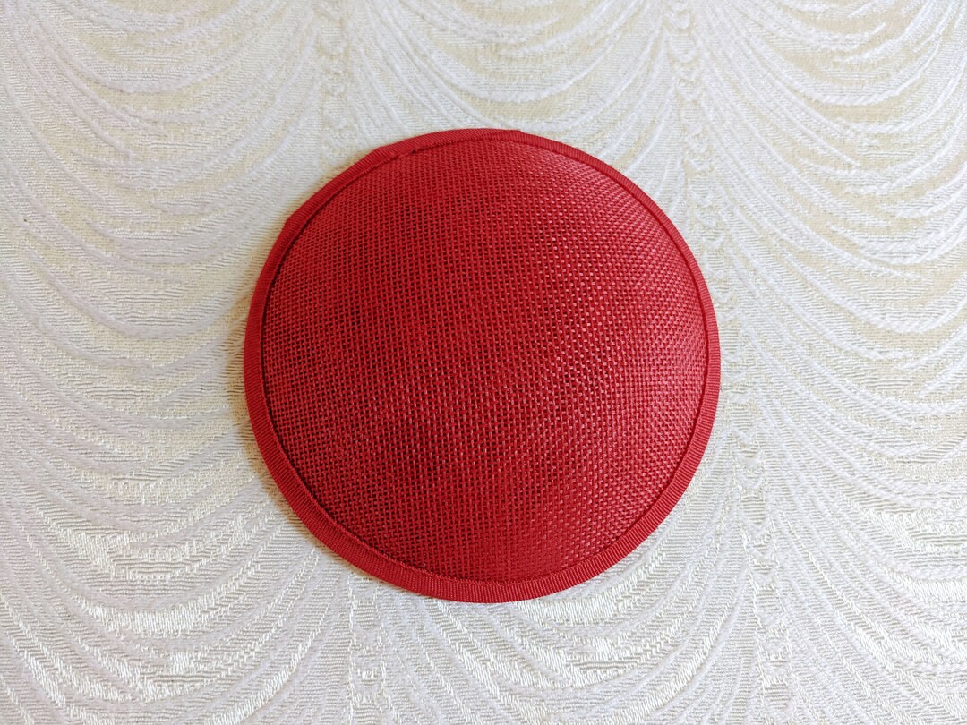 5" Red Fascinator Base Buckram Hat Form for DIY Hat Millinery Supply ...