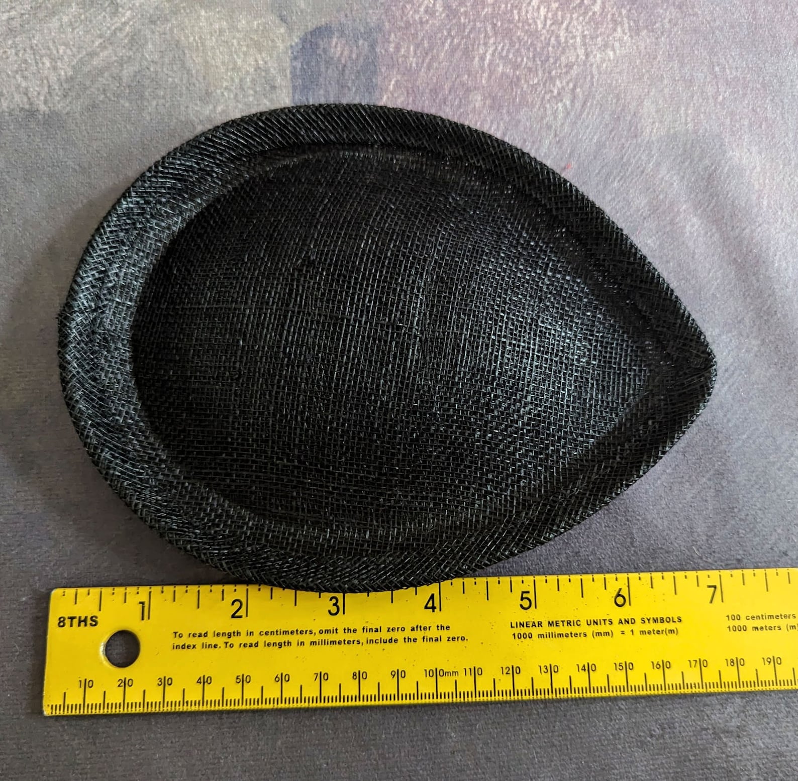 7" Black Sinamay Fascinator Base for DIY Hat Millinery Supply Teardrop ...