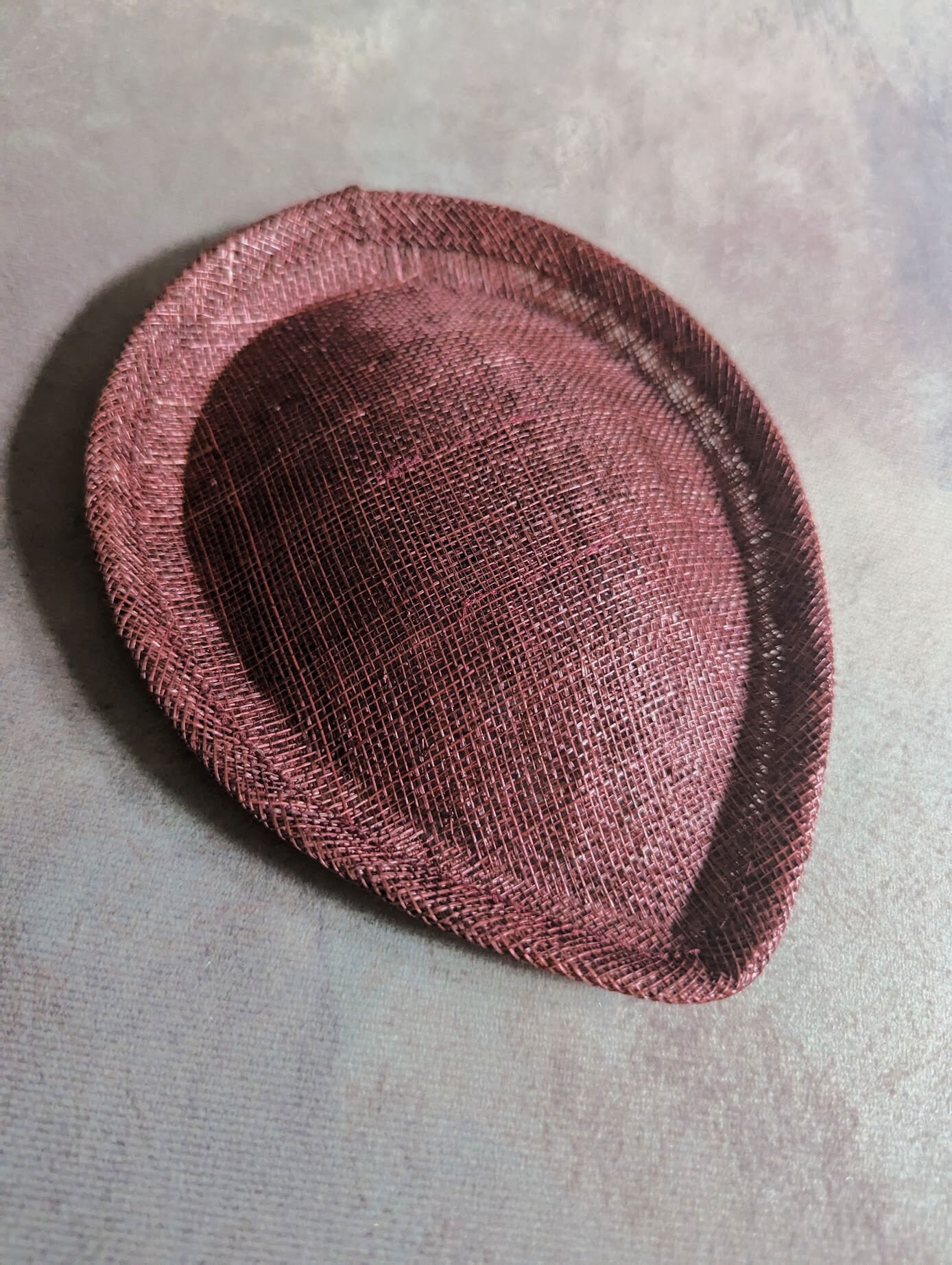 7" Burgundy Sinamay Fascinator Base for DIY Hat Millinery Supply ...