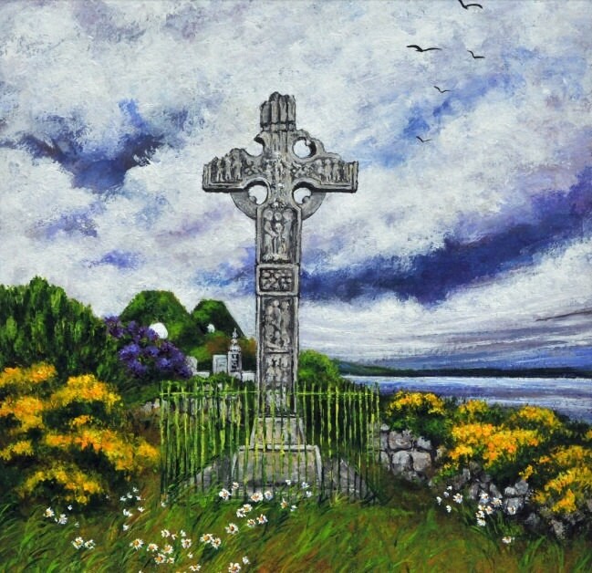Ardboe Old Cross Co.tyrone Print From Original Art by - Etsy Ireland