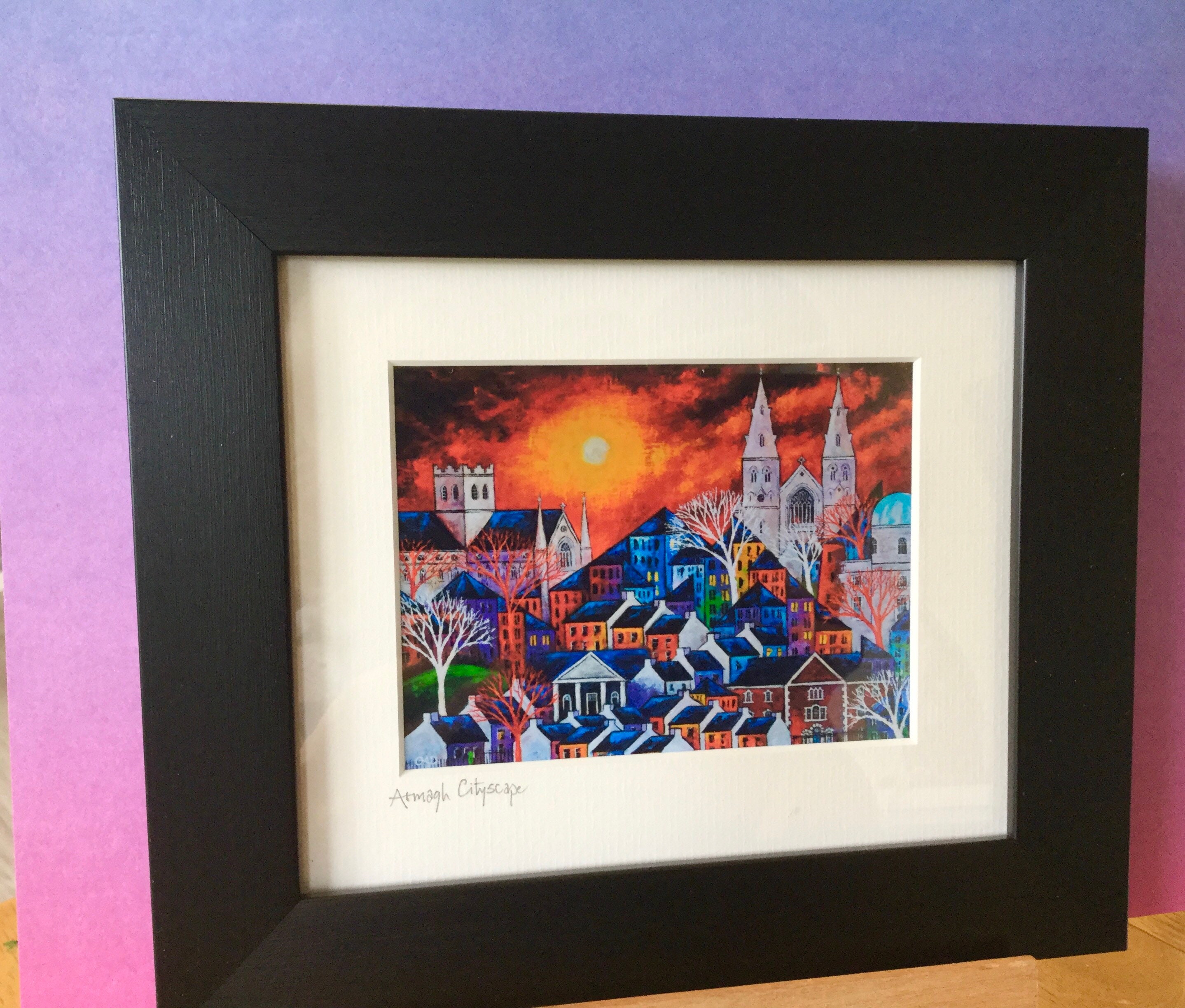 Armagh Cityscape, Framed Print From Original Art by Oliveduffy - Etsy ...