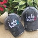 Personalized Lake Hats Lake Life Embroidered Distressed Trucker Caps ...
