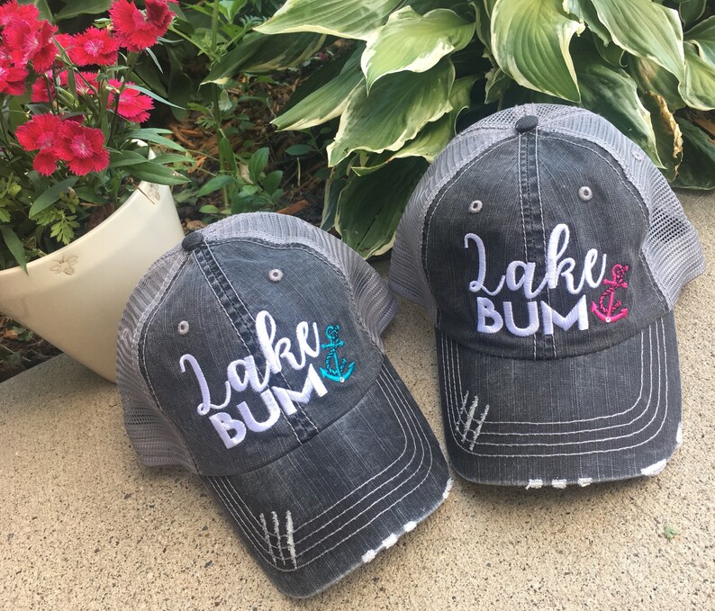 Personalized Lake Hats Lake Life Embroidered Distressed - Etsy