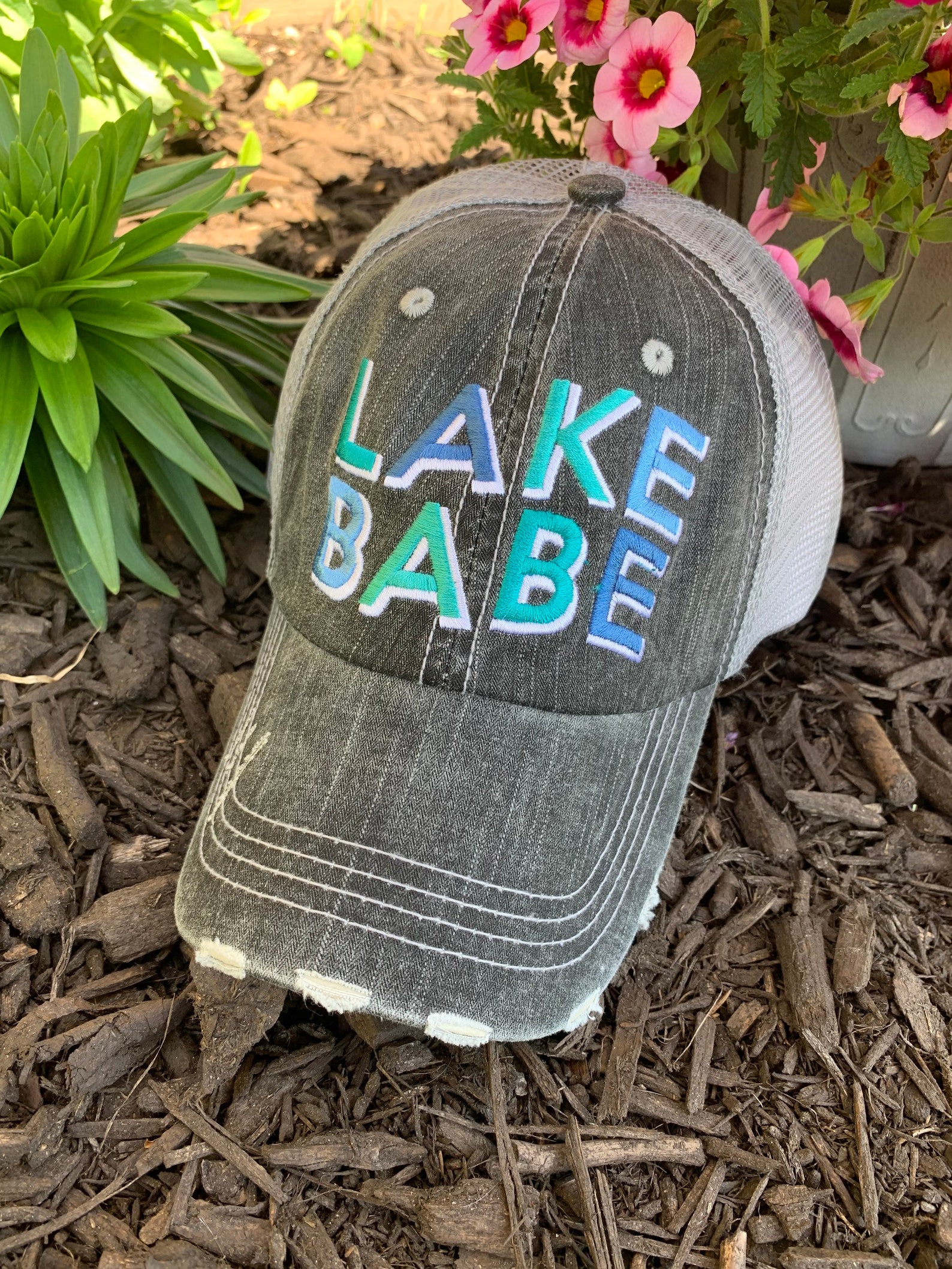 Personalized Lake Hats Lake Life Embroidered Distressed - Etsy