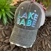 Personalized Lake Hats Lake Life Embroidered Distressed Trucker Caps ...