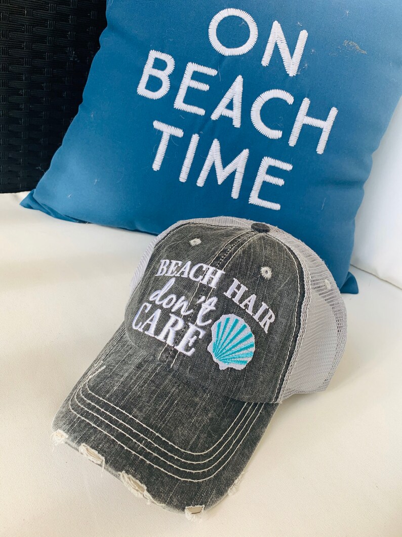 Beach hats Beach mode Beach hair dont care Embroidered | Etsy