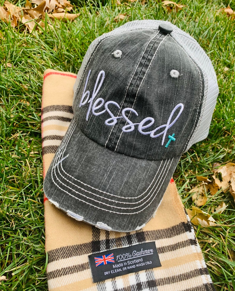 Faith and blessed hats Faith over fear Simply blessed Grateful | Etsy