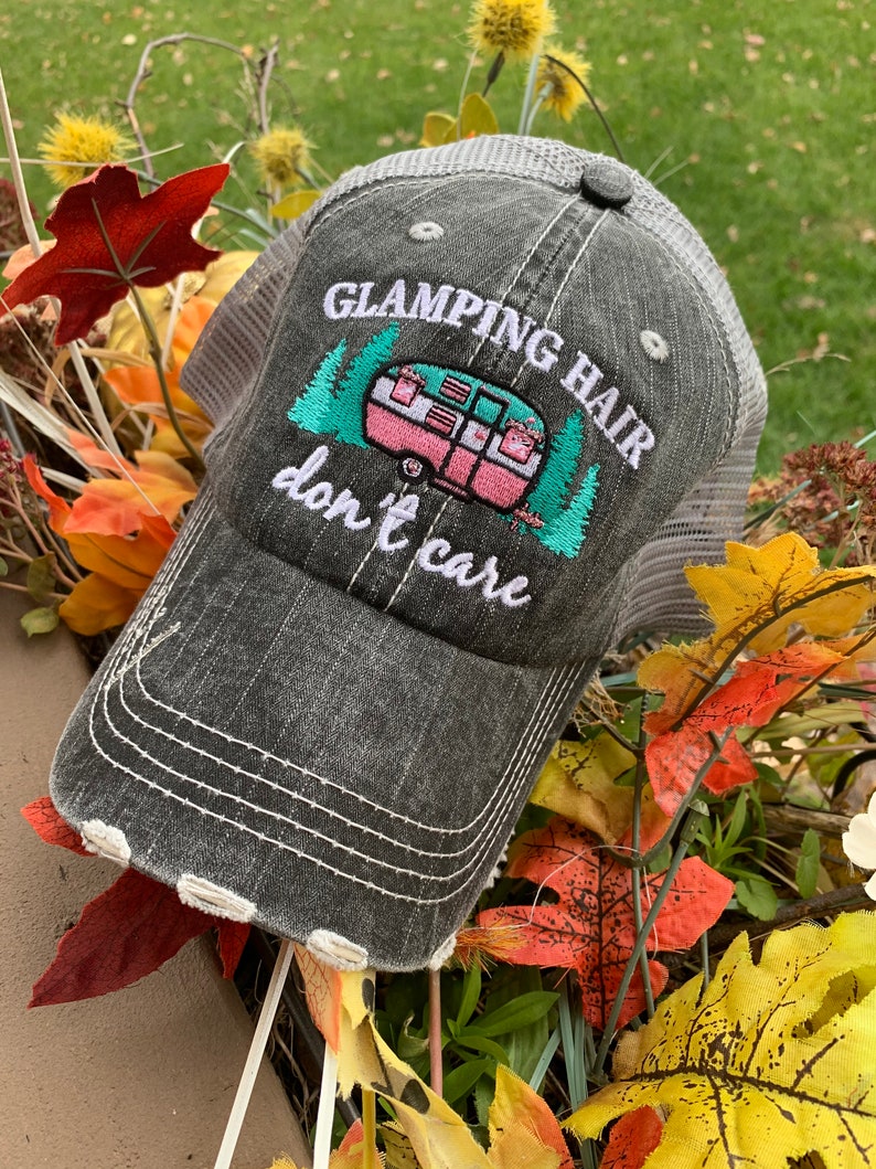 Camping Hats & Tanks Happy CAMPER Camping Hair Dont Care Im a | Etsy