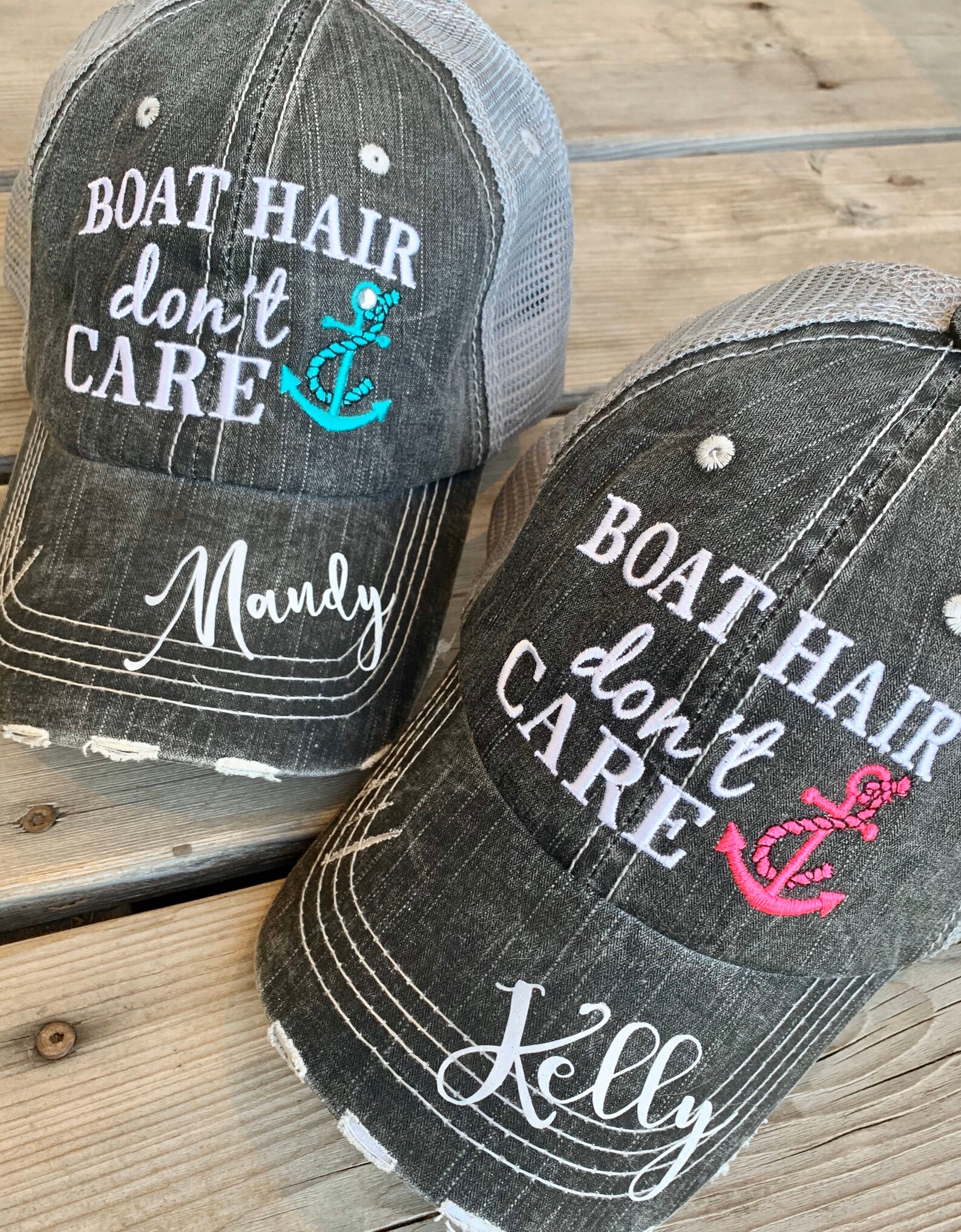 Personalized Lake Hats Lake Hair Dont Care Embroidered - Etsy