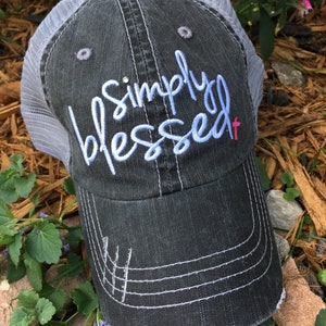 Faith and Blessed Hats Faith Over Fear Simply Blessed Grateful Blessed ...
