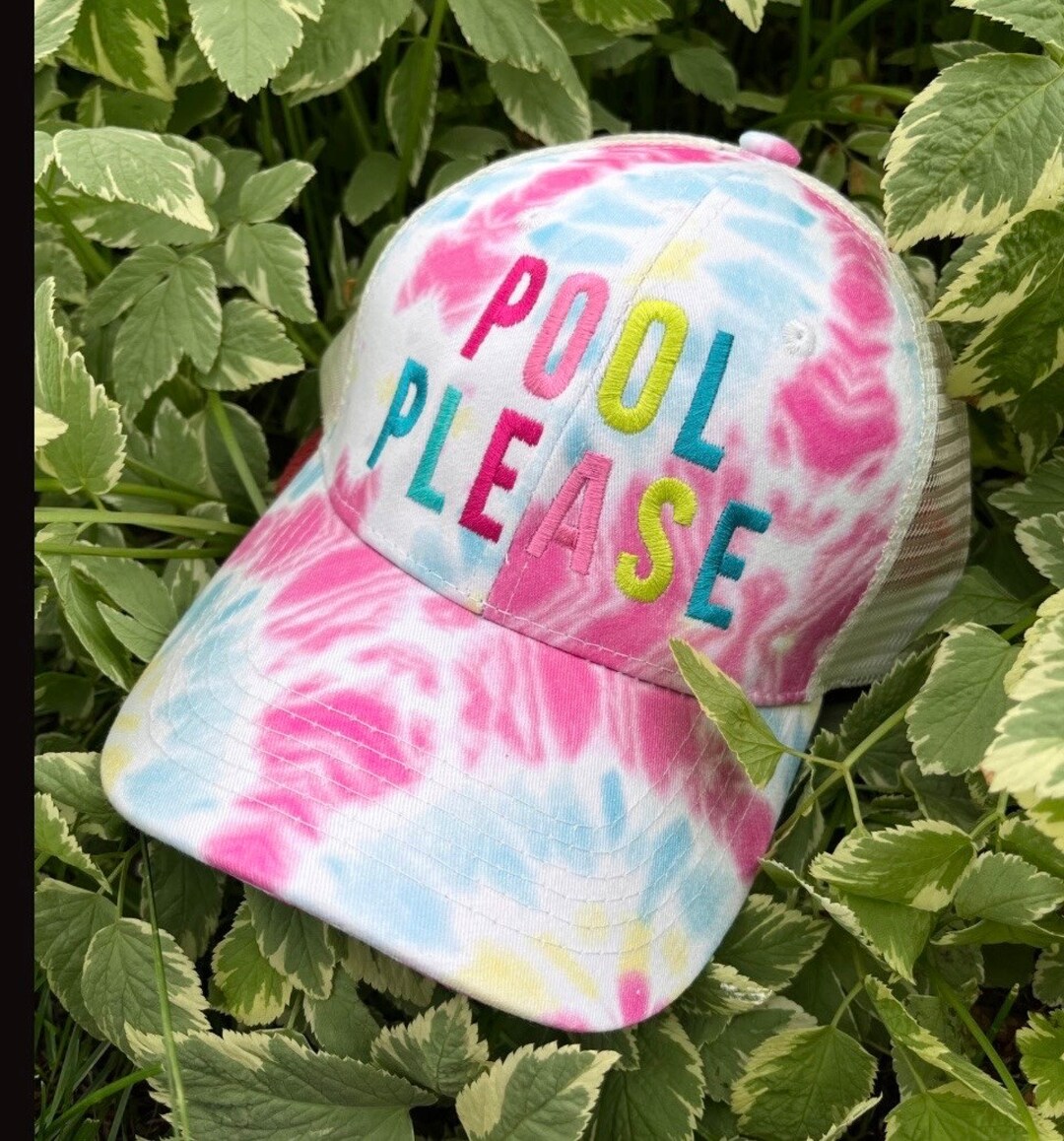 Personalized Pool Hats POOL Hair Dont Care Embroidered - Etsy UK
