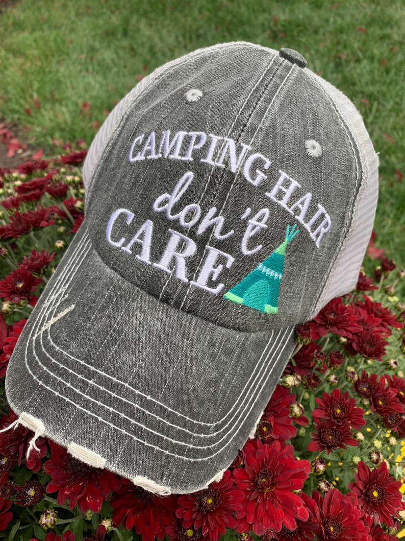 Camping Hats Camping Life Personalize Im a Happy Camper - Etsy