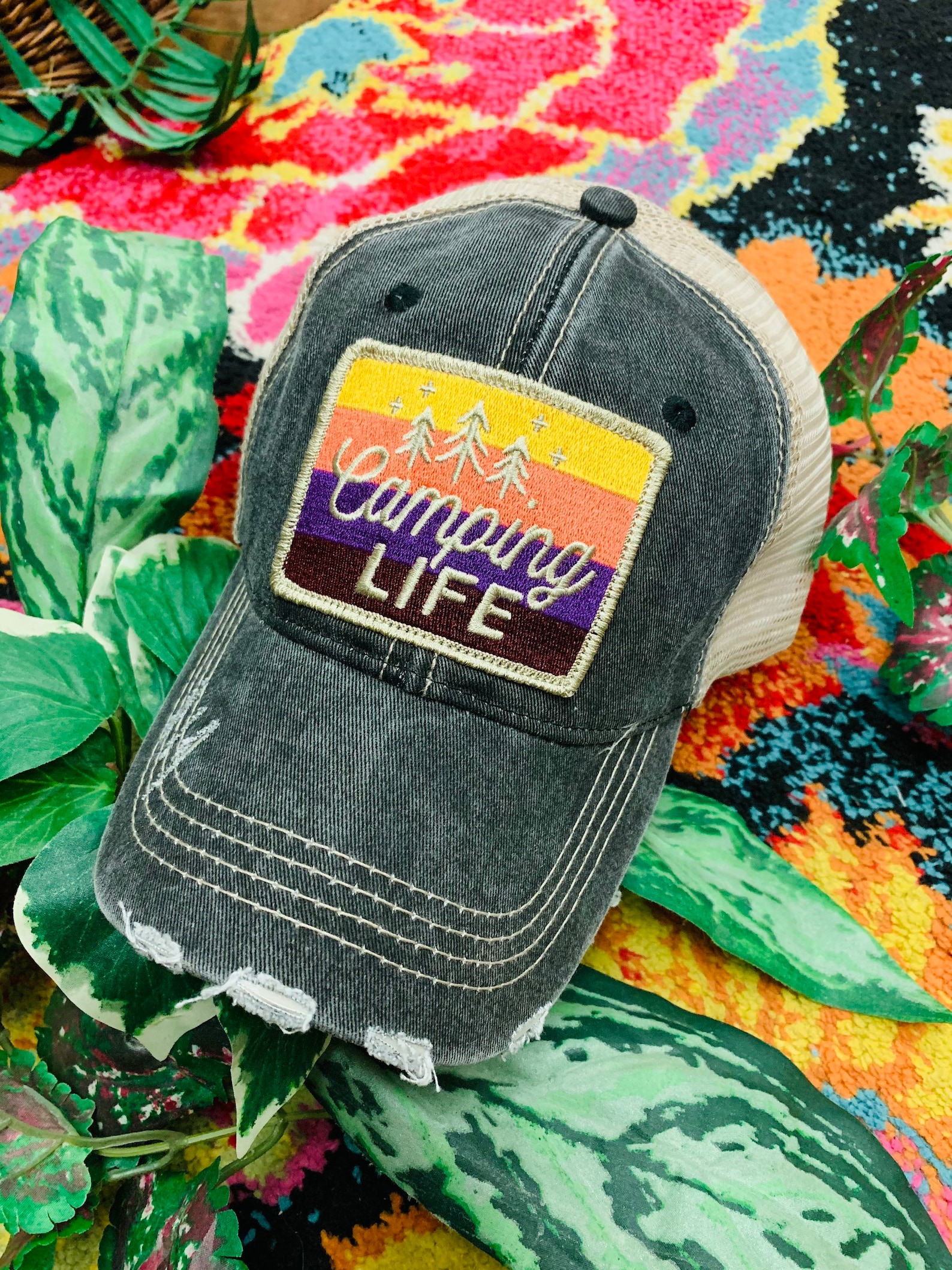 Camping Hats Camping Life Personalize Im a Happy Camper | Etsy