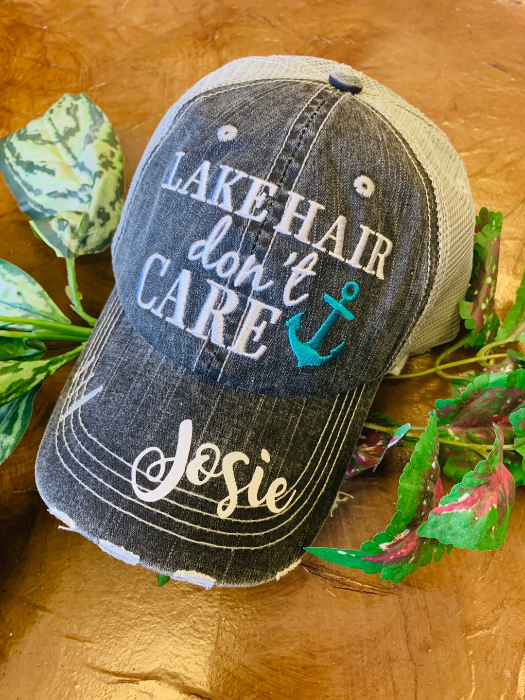 Personalized Lake Hats Lake Hair Dont Care Embroidered - Etsy