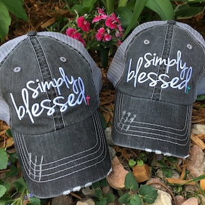 Faith and Blessed Hats Faith Over Fear Simply Blessed Grateful Blessed ...