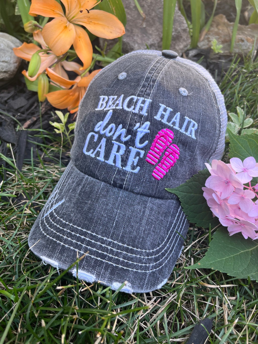 Personalized BEACH Hats Beach Hair Dont Care Beach Mode Beach Bum ...