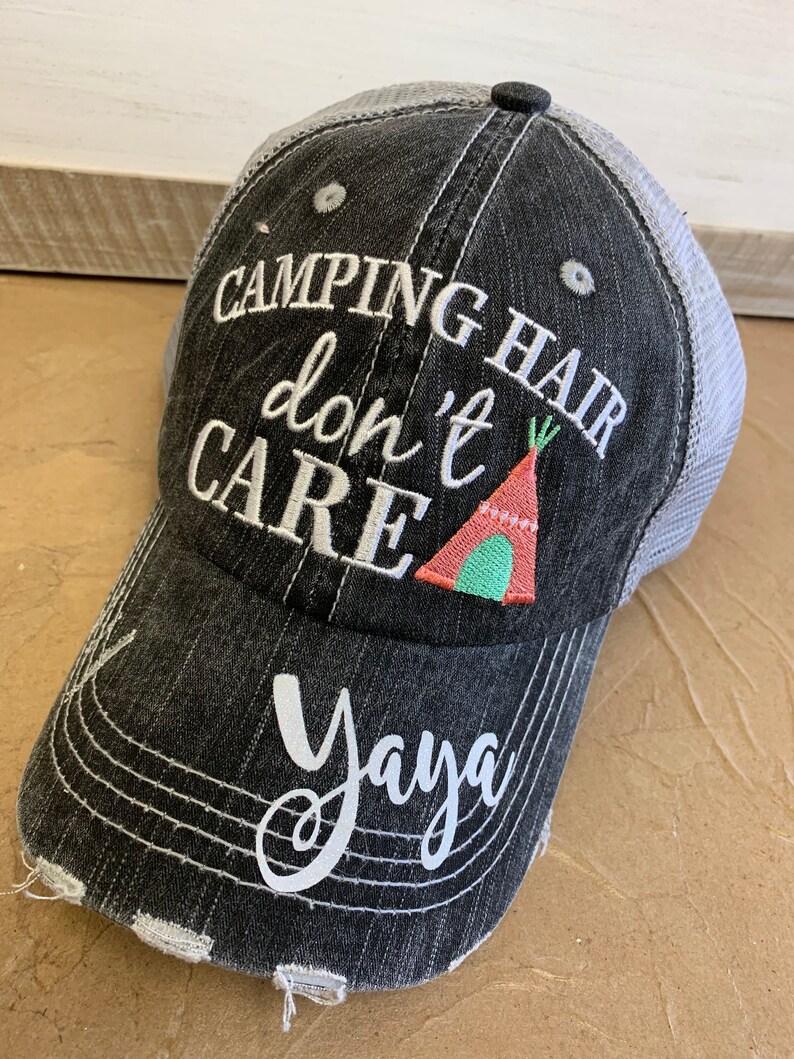Camping Hats & Tanks Happy CAMPER Camping Hair Dont Care Im a | Etsy
