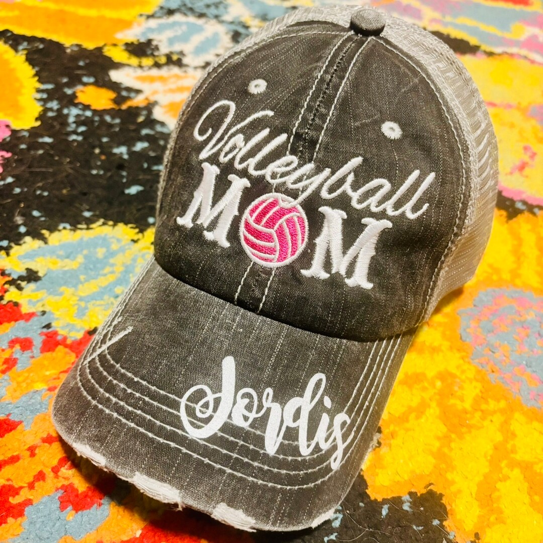 Volleyball Hats Volleyball Mom Volleyball Hair Dont Care Embroidered ...