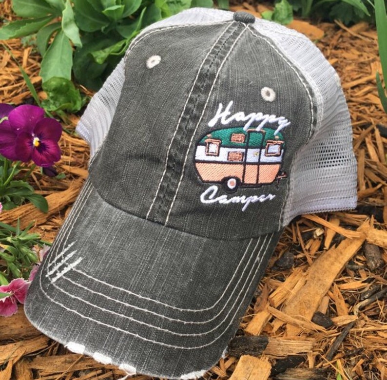 Camping Hats & Tanks Happy CAMPER Camping Hair Dont Care Im a | Etsy