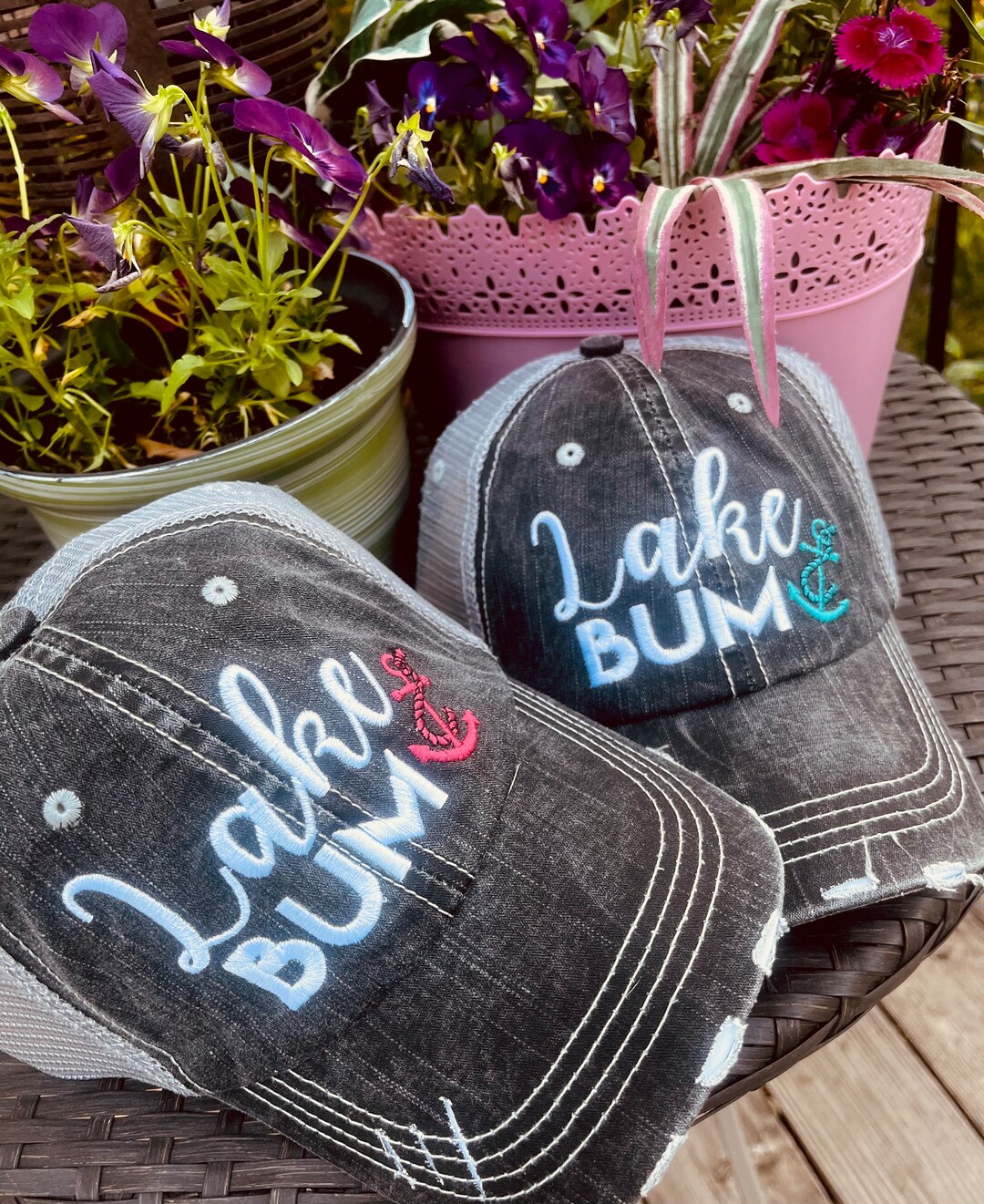 Personalized LAKE Hats Lake Bum Lake Babe Mermaid Embroidered - Etsy