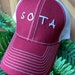 Sota Hat. Minnesota. MN. Heather Gray. Embroidered Trucker 32. - Etsy