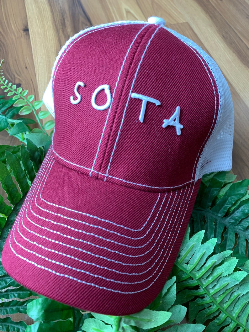 Sota hat. Minnesota. MN. Heather gray. Embroidered Trucker 32. | Etsy