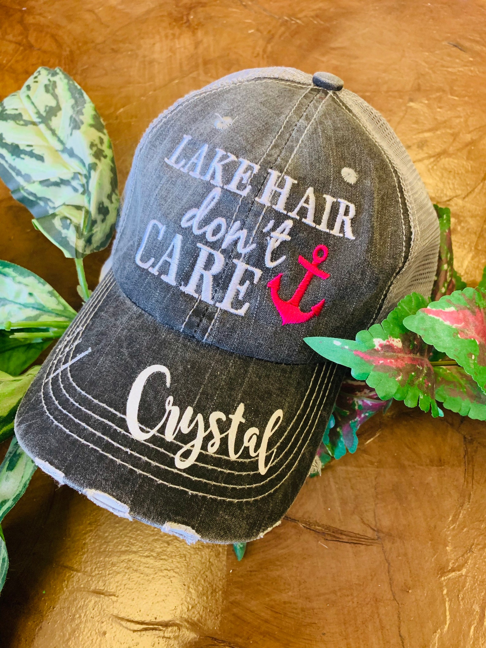 Personalized Lake hats Lake hair dont care Embroidered | Etsy