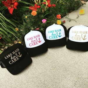 Lake Hats Lake Vibes Customize Names, BLING Embroidered Distressed ...
