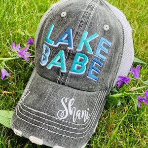 Personalized Lake Hats Lake Hair Dont Care Embroidered - Etsy