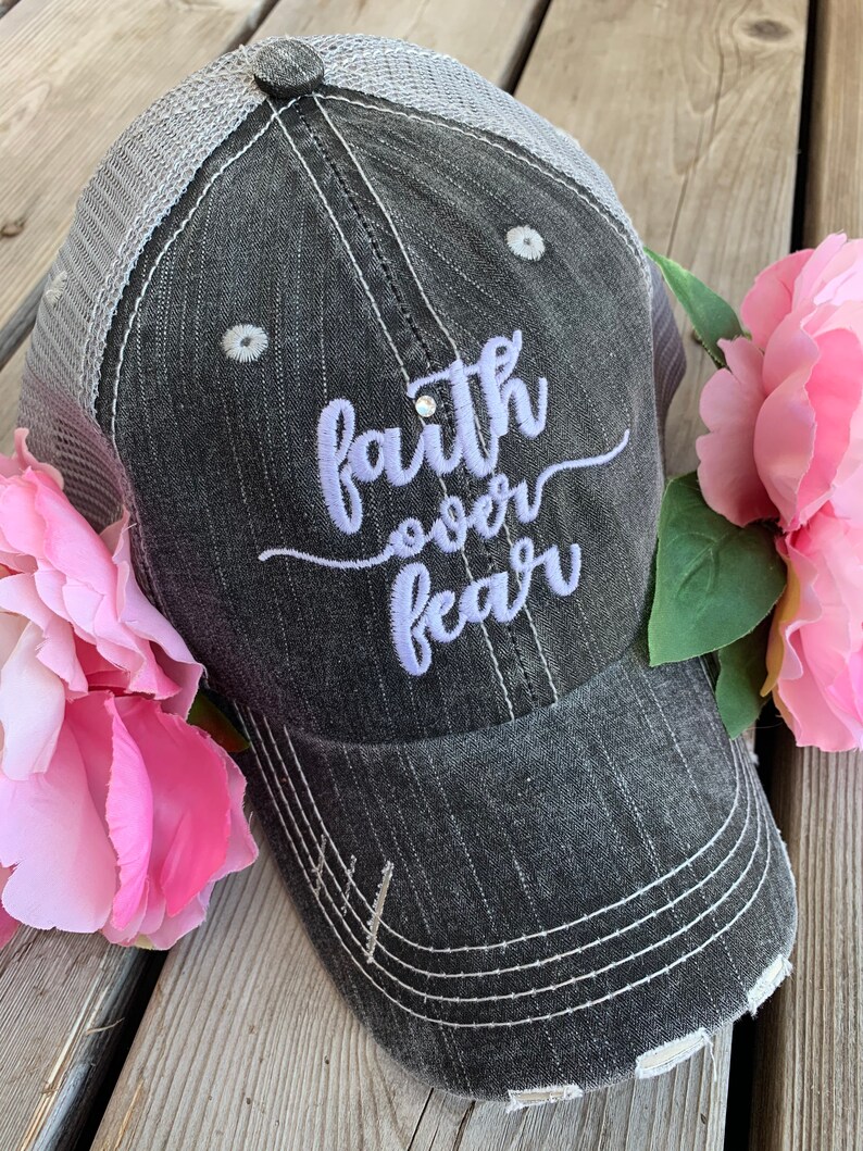 Faith and blessed hats Faith over fear Simply blessed Grateful | Etsy